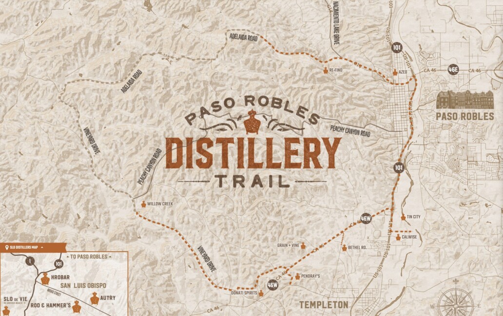 Trail Map - Paso Robles Distillery Trail